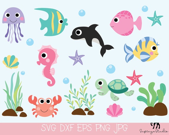 Under the Sea SVG Sea Animals SVG Ocean Svg Under the Sea - Etsy