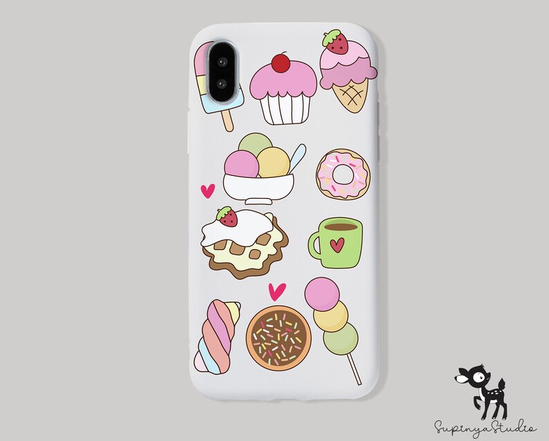 Kawaii Sweets Clipart Cute Sweet Candy Clipart Food Cake Donut Cupcake ...