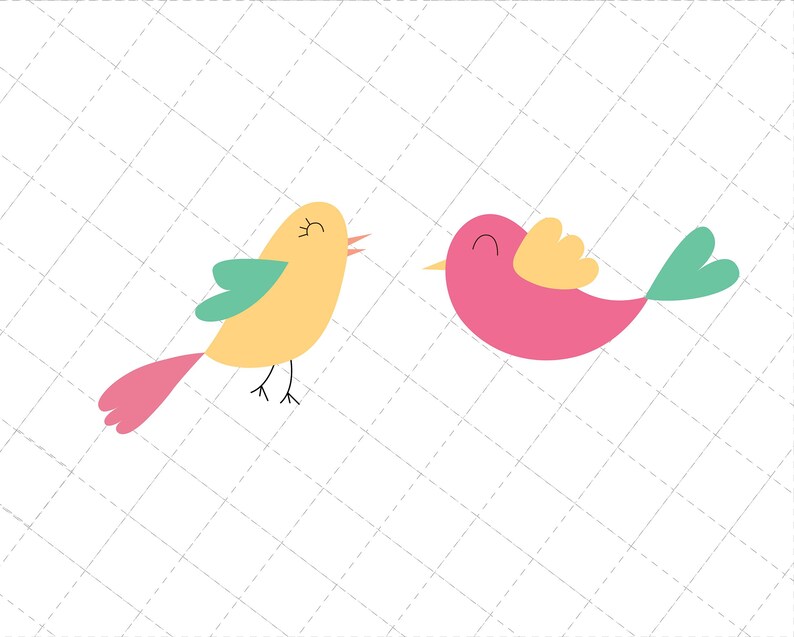 Cute Birds Clipart Set |spring Cute Birds Clipart| Spring Animal Clip ...