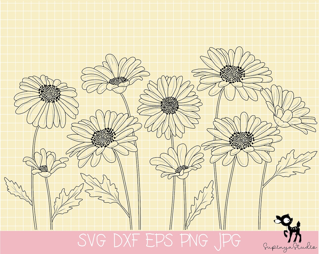 Daisy SVG Bundle, Bouquet Svg Bundle ,floral Svg,wildflowers Svg ...