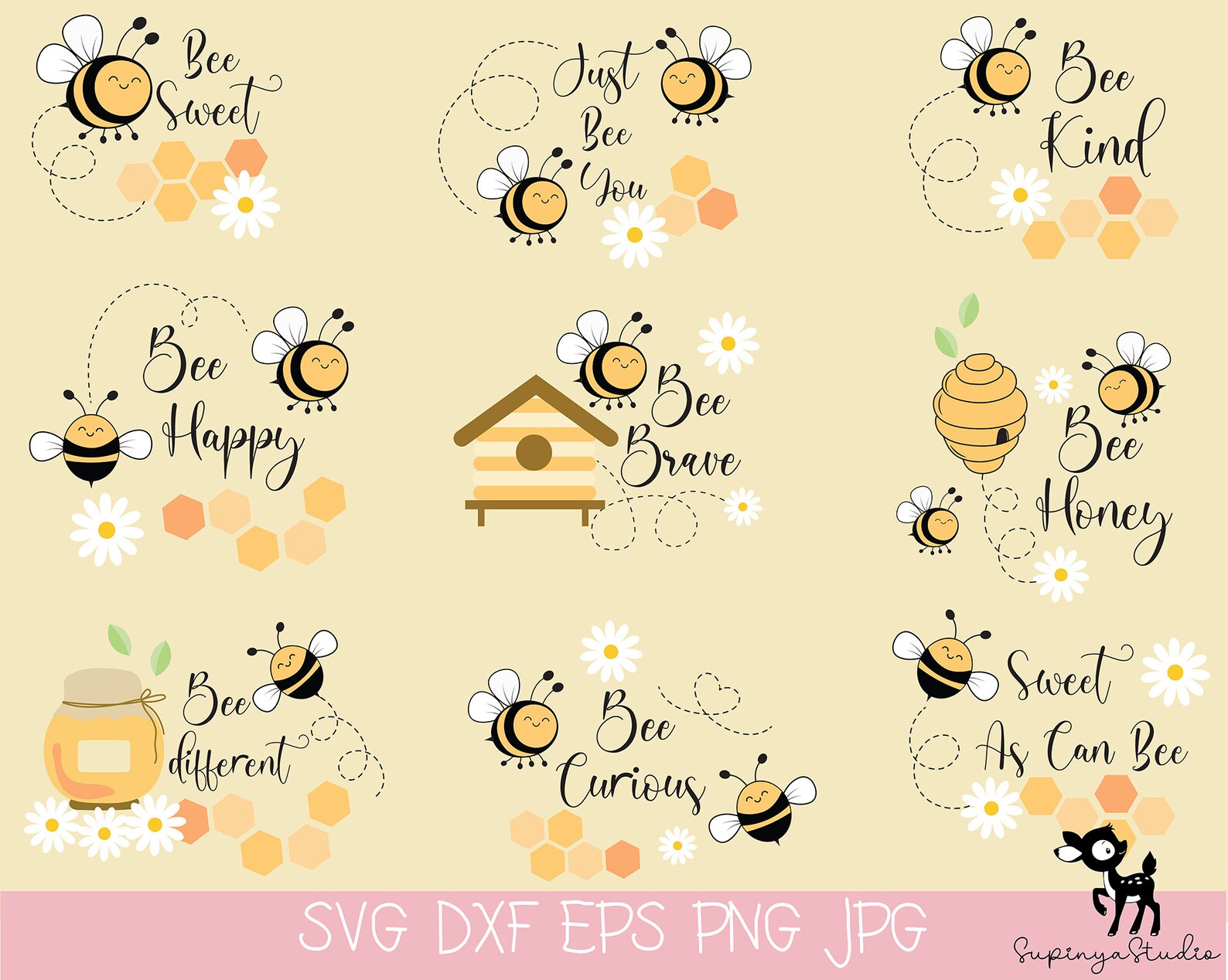 Bee SVG Bee Bundle Honey Honeycomb Bee Files for Cricut Bee | Etsy