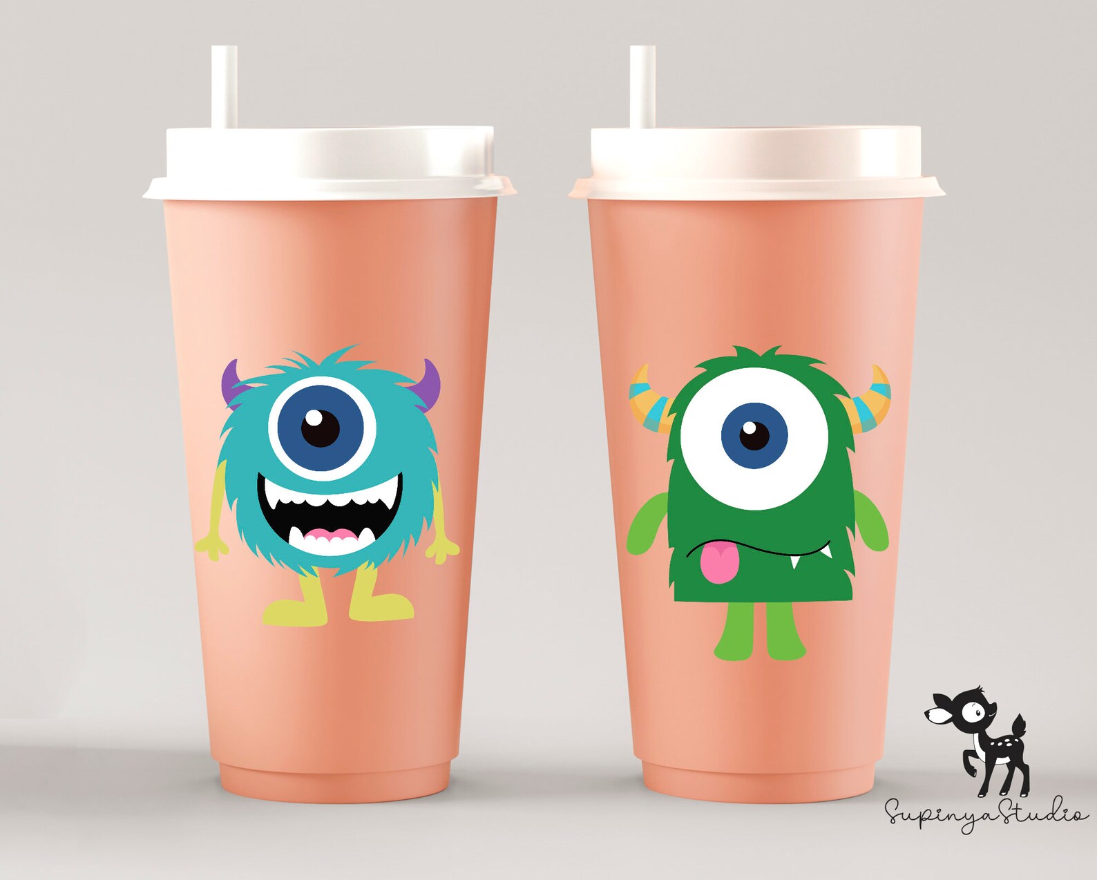 Cute Monster Clipart, Little Monster Clip Art, Funny Silly Peekaboo ...