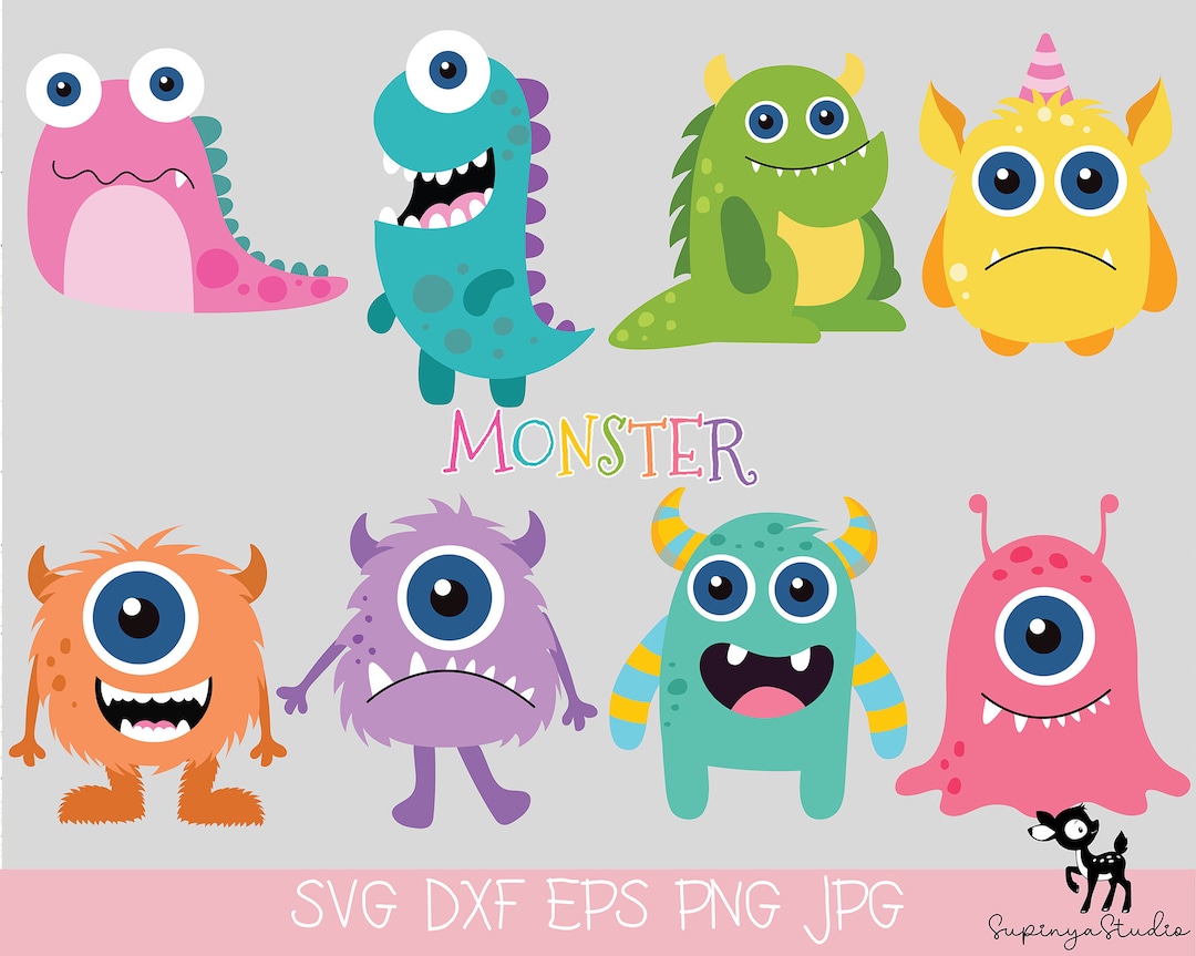 Cute Monster Clipart, Funny Silly Peekaboo , Little Monster Clip Art ...