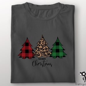 Buffalo Plaid Cheetah Tree Svg Bundle,merry Christmas Svg,christmas ...