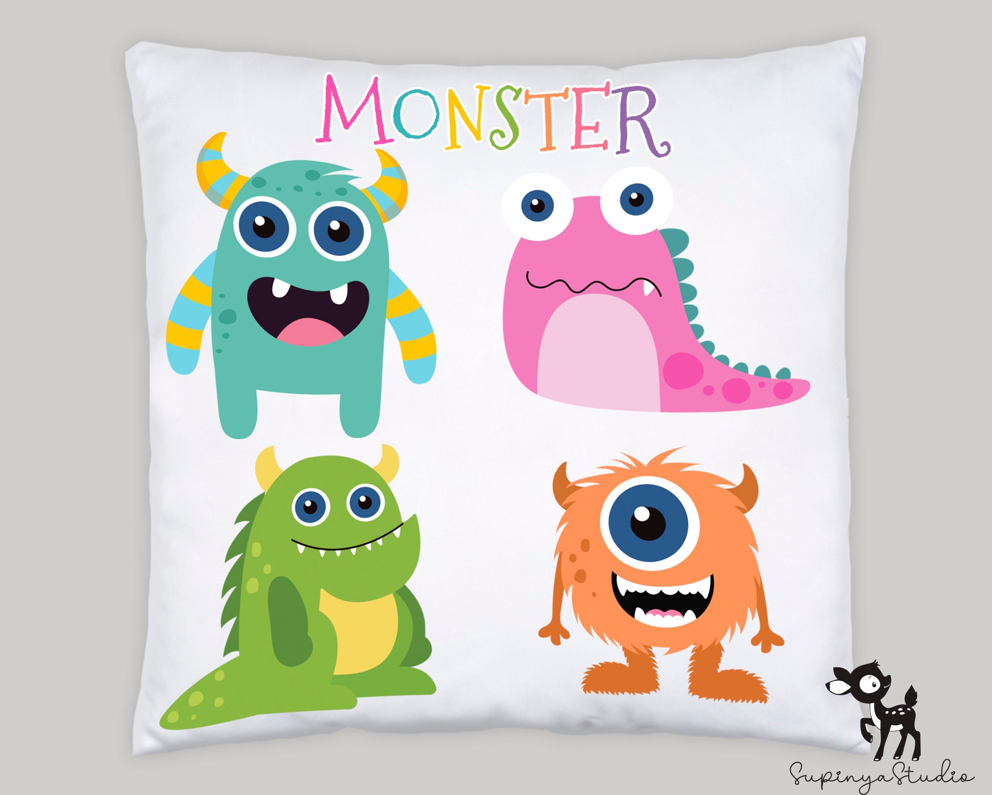 Cute Monster Clipart, Funny Silly Peekaboo , Little Monster Clip Art ...