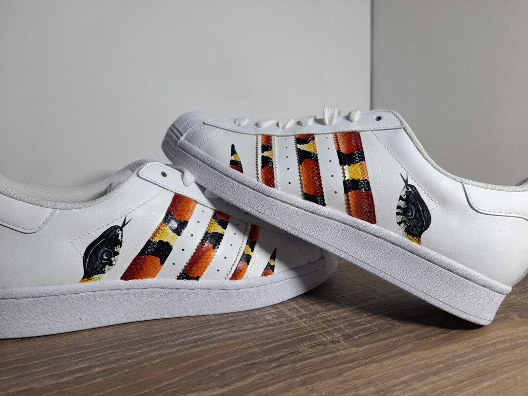 Snake Design Adidas Superstars Custom Trainers - Etsy