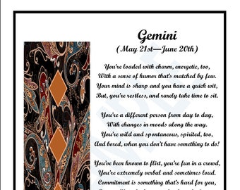 Gemini Present - Etsy