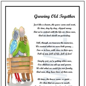 Growing Old Together, DIGITAL DOWNLOAD, Sentimental 50th Anniversary Gift Present Poem Verse ...
