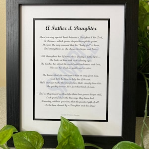 To Dad From Daughter Poem DIGITAL DOWNLOAD UNFRAMED Father - Etsy