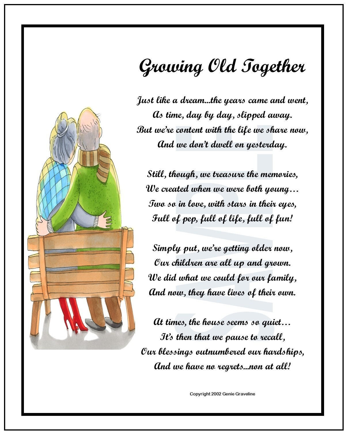 Growing Old Together, DIGITAL DOWNLOAD, Sentimental 50th Anniversary ...