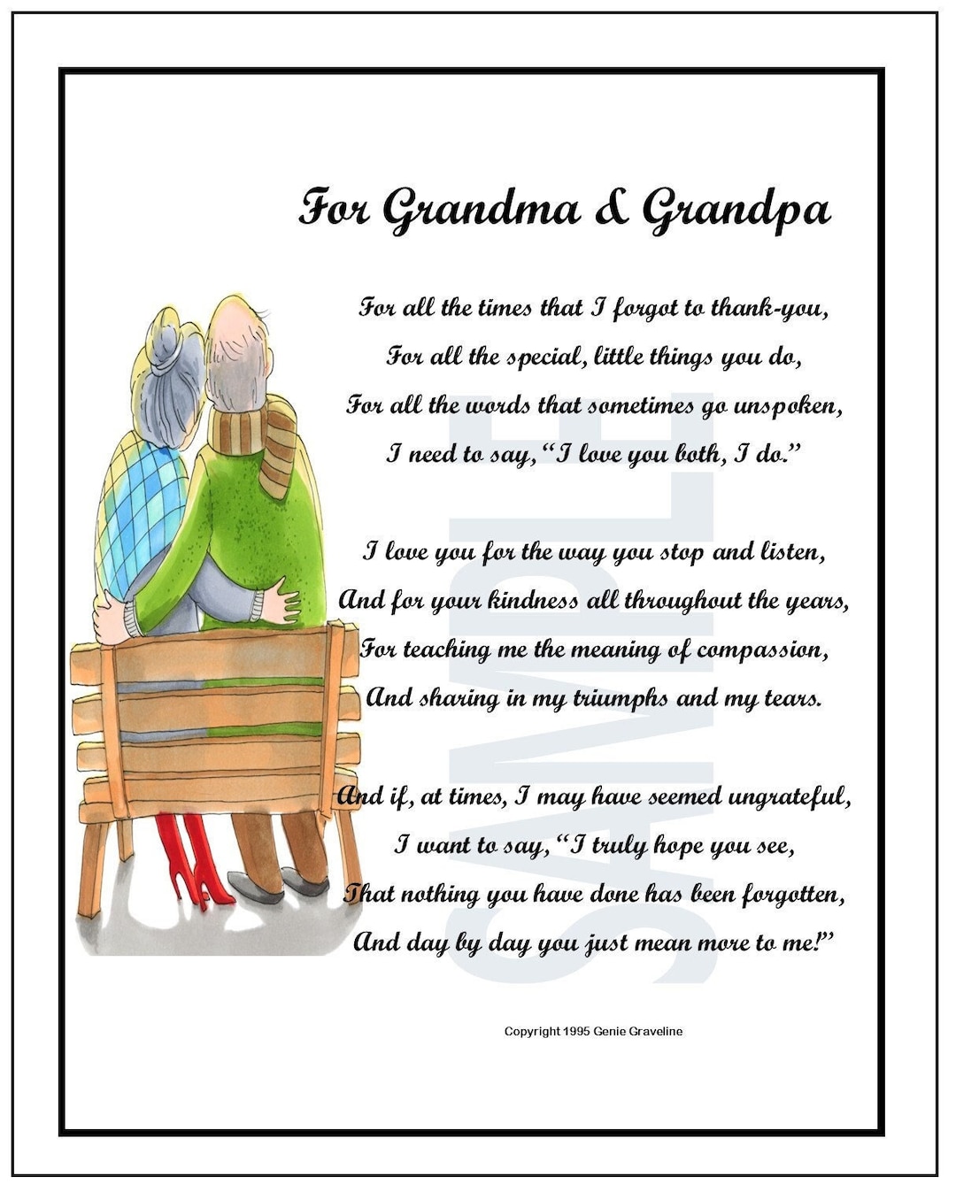 Grandparents Poem From Baby