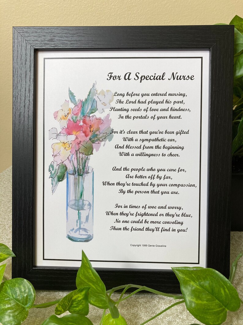 Nurse Poem-thank You Nurse-unframed DIGITAL DOWNLOAD Nurse - Etsy