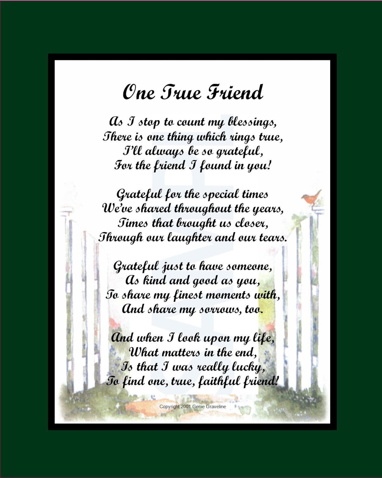 Best Friend Poem Print DIGITAL DOWNLOAD Friend Verse Saying - Etsy