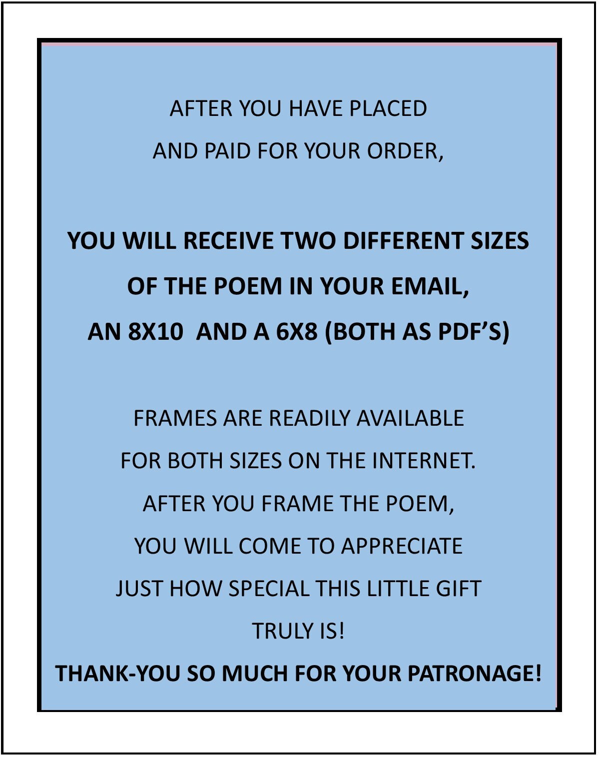 For Our Son Poem Verse Print Saying Gift Present DIGITAL - Etsy