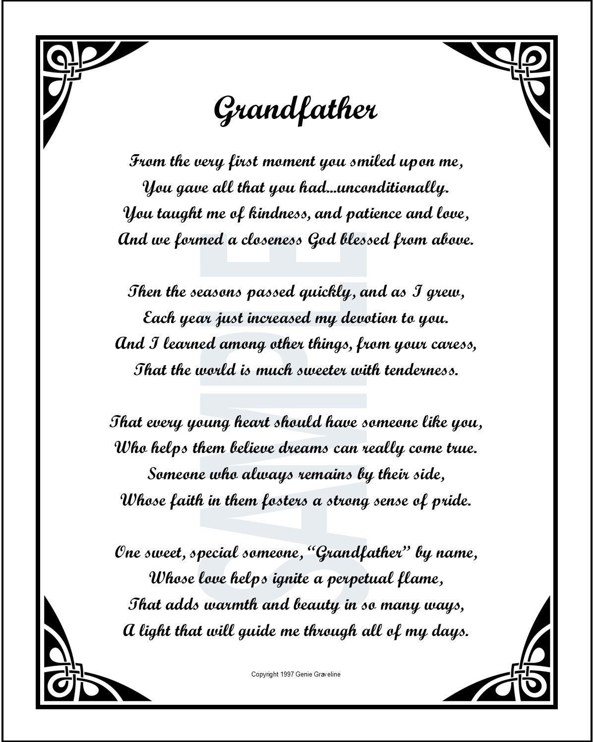 Grandpa Poems For Funeral