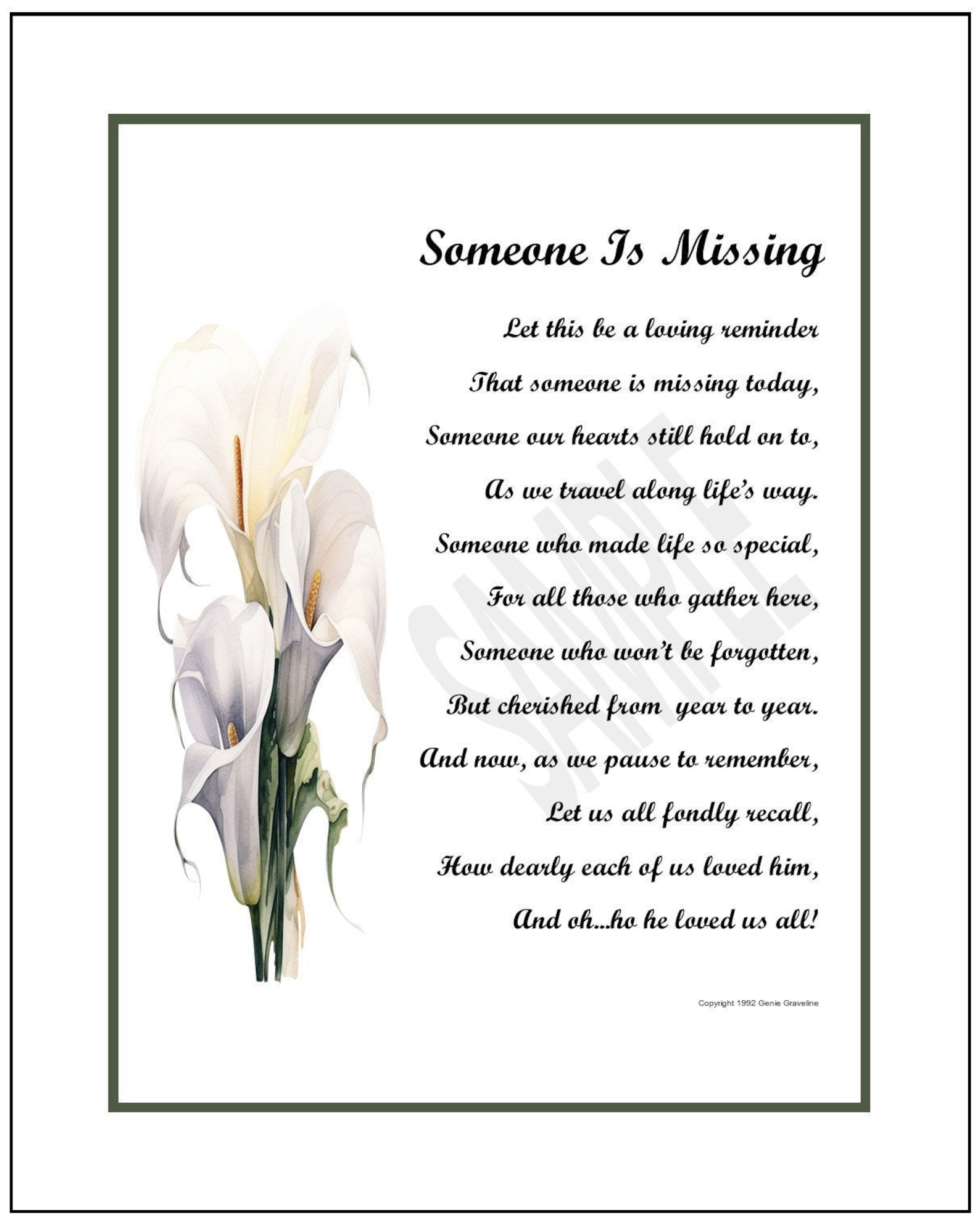 Husband Bereavement Poem, Father Sympathy Poem, Husband Remembrance ...