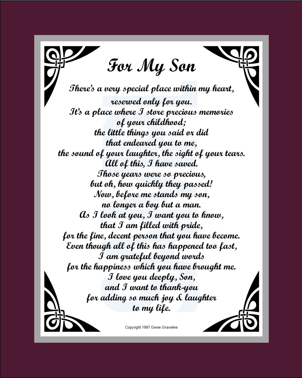 For My Son DIGITAL DOWNLOAD Son Poem Son Verse Son s Etsy For My Son DIGITAL DOWNLOAD Son Poem Son Verse Son s Etsy