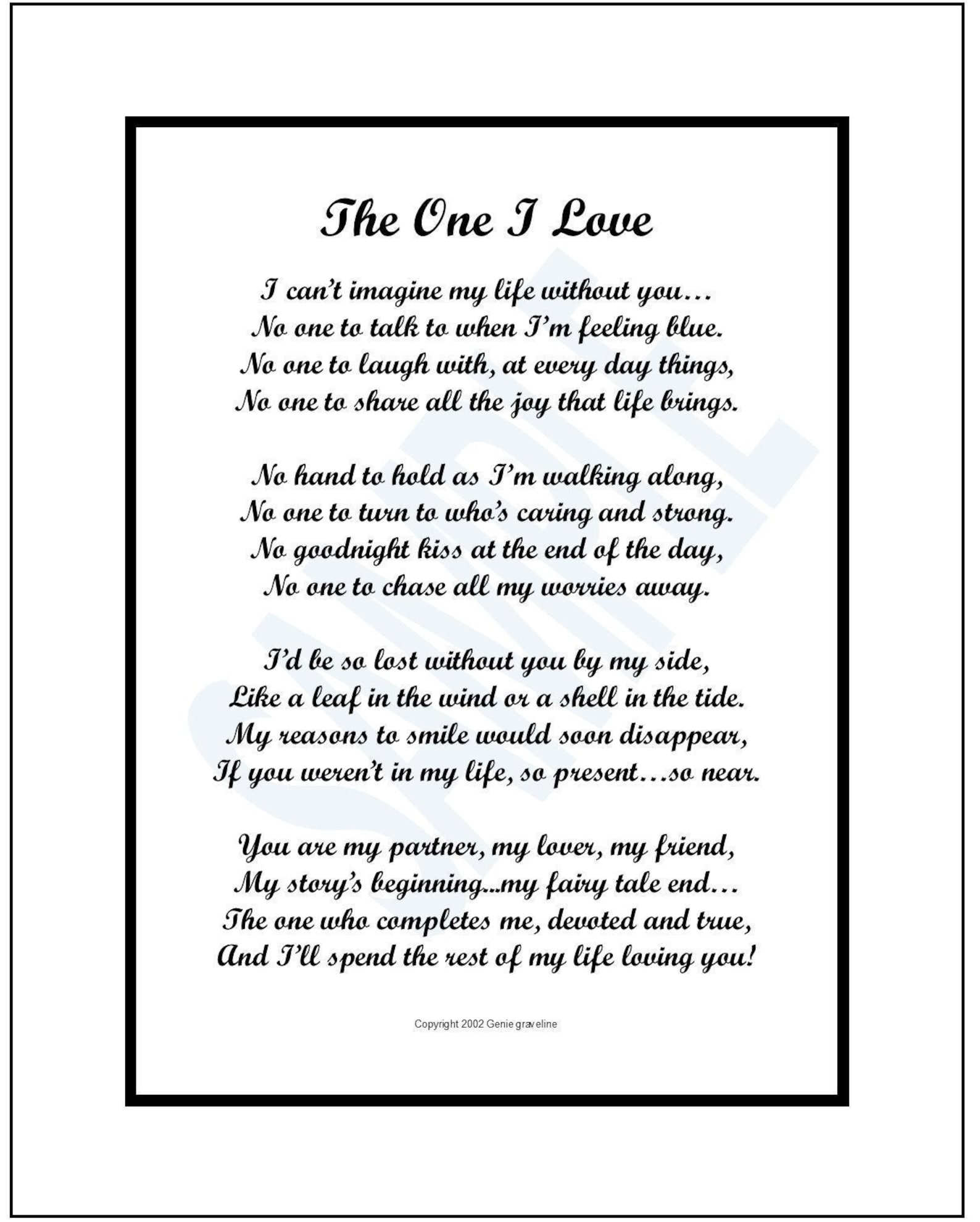 Love Poem for Husband Wife, DIGITAL DOWNLOAD, Marriage Proposal ...