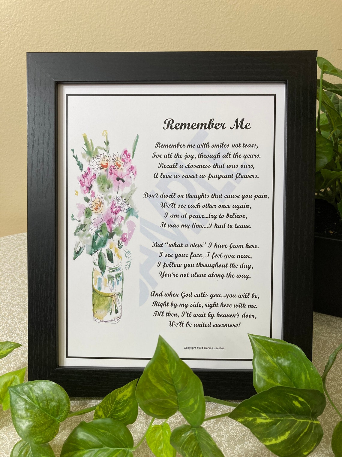 Remember Me Poem-Instant Download Bereavement Poem Sympathy | Etsy