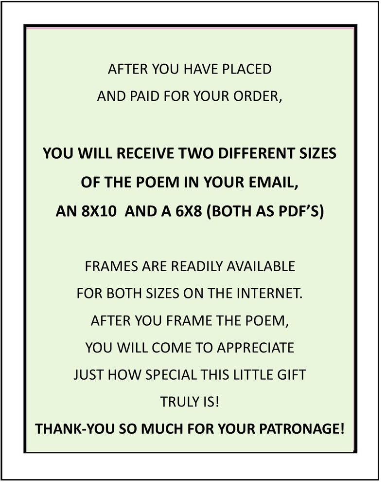 My Daughter-in-law Best Poem Print Verse Gift Present, DIGITAL DOWNLOAD ...