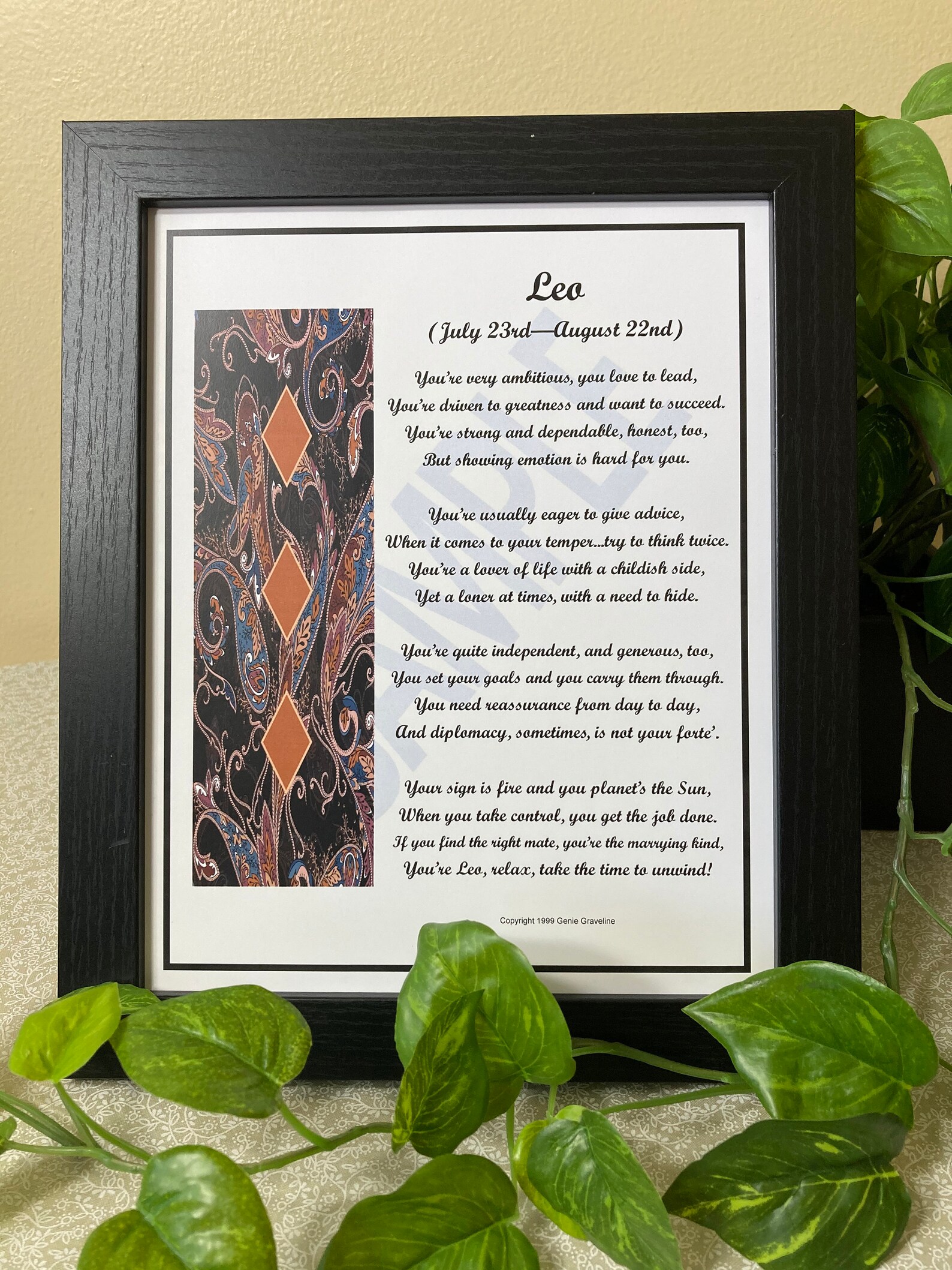 Leo Leo Poem Instant Download Digital Poems-Leo Saying Leo | Etsy