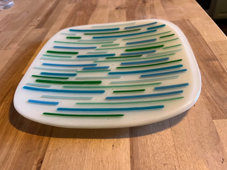 Fused Glass Plate, Cookie Tray, Trinket Dish - Etsy