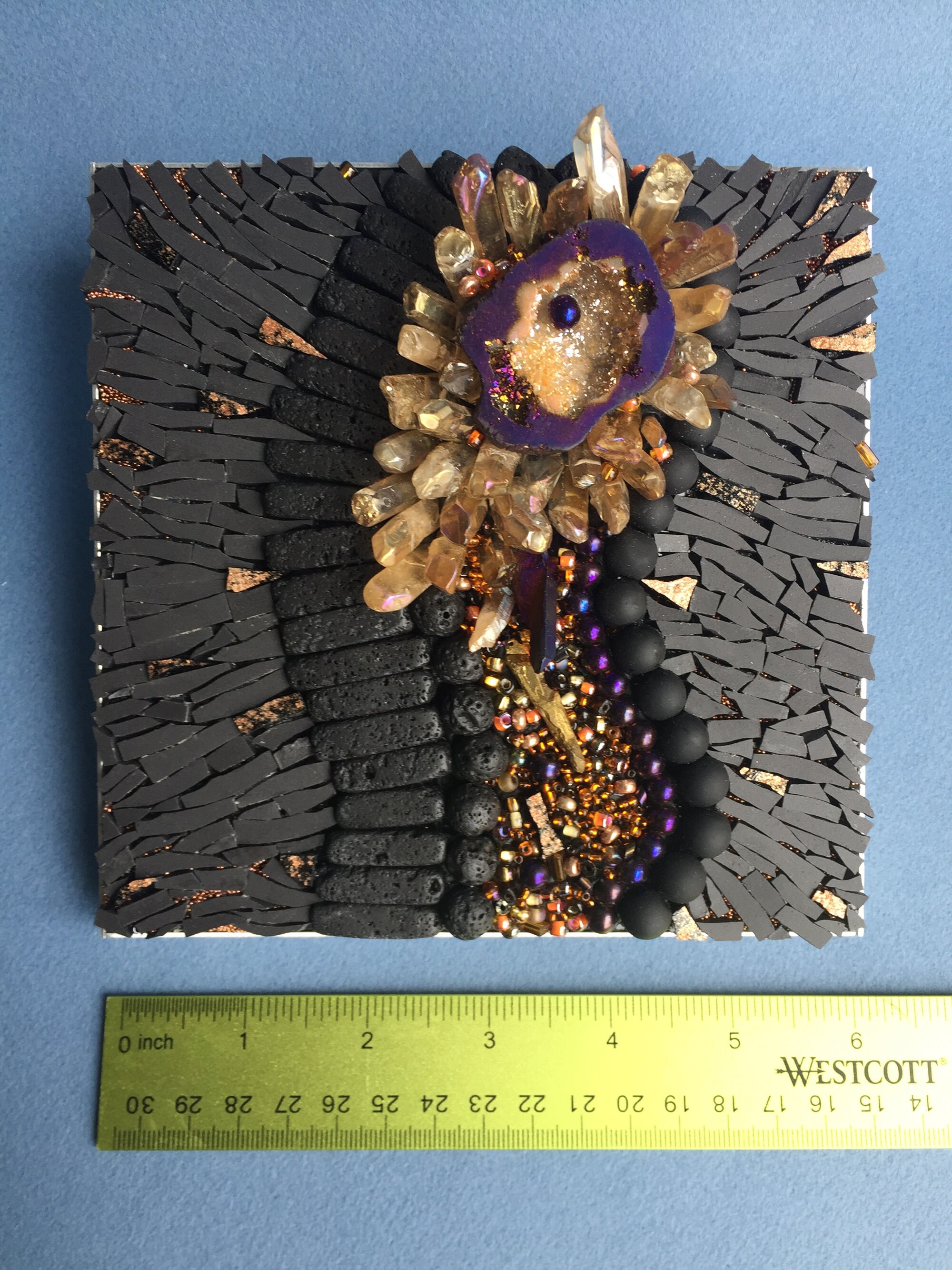 Natural Stone Mosaic / Geode & Crystal Quartzite / Amber - Etsy.de