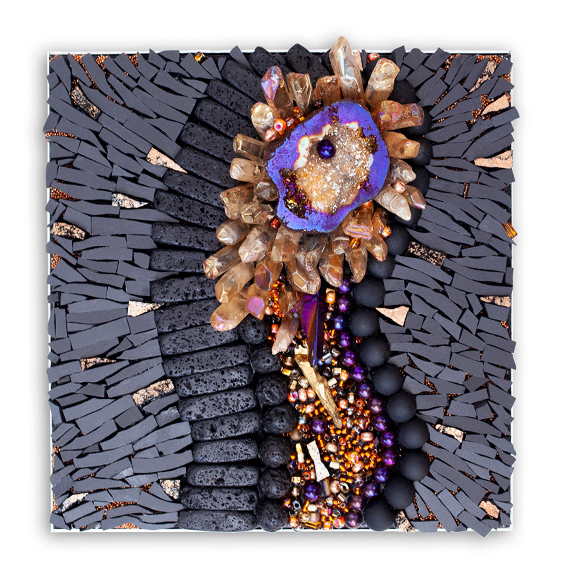 Natural Stone Mosaic / Geode & Crystal Quartzite / Amber - Etsy.de