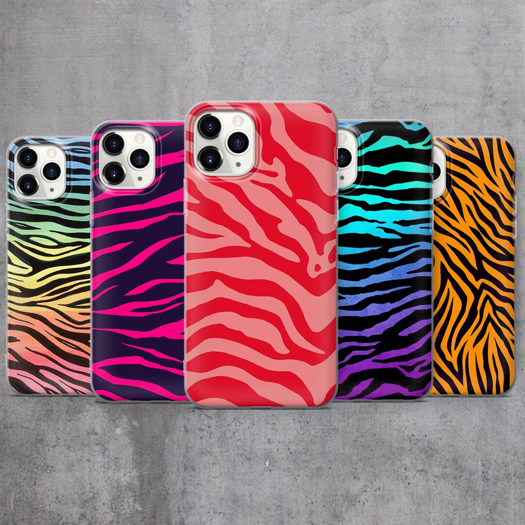 Animal Print Tiger Stripes Phone Case for iPhone 16 Pro, 15, 14, 13, 12 ...