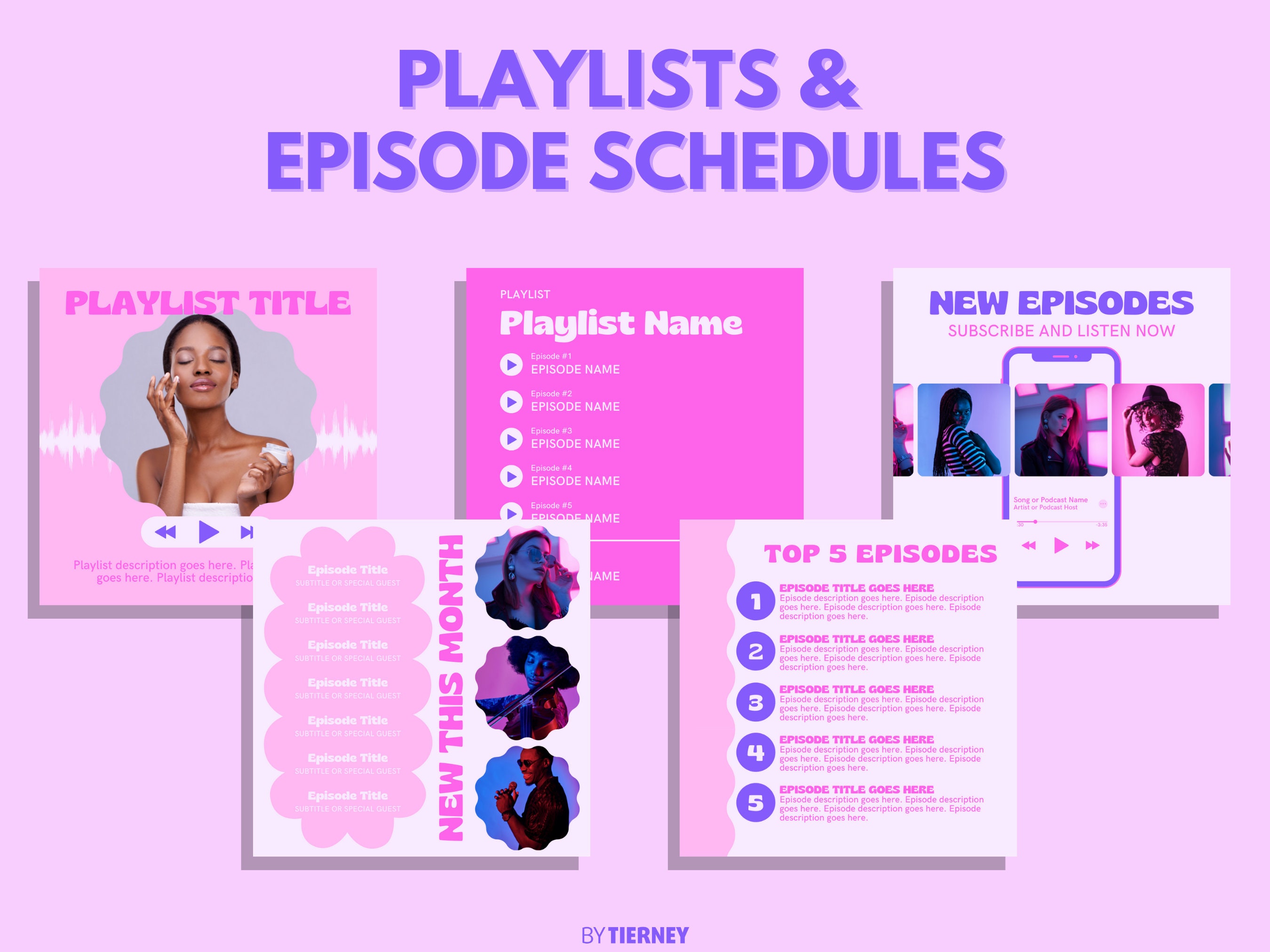 50 Pink & Purple Instagram Post Templates for Canva IG - Etsy