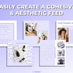 50 Purple Instagram Post Templates for Canva | Marketing Branding Kit ...