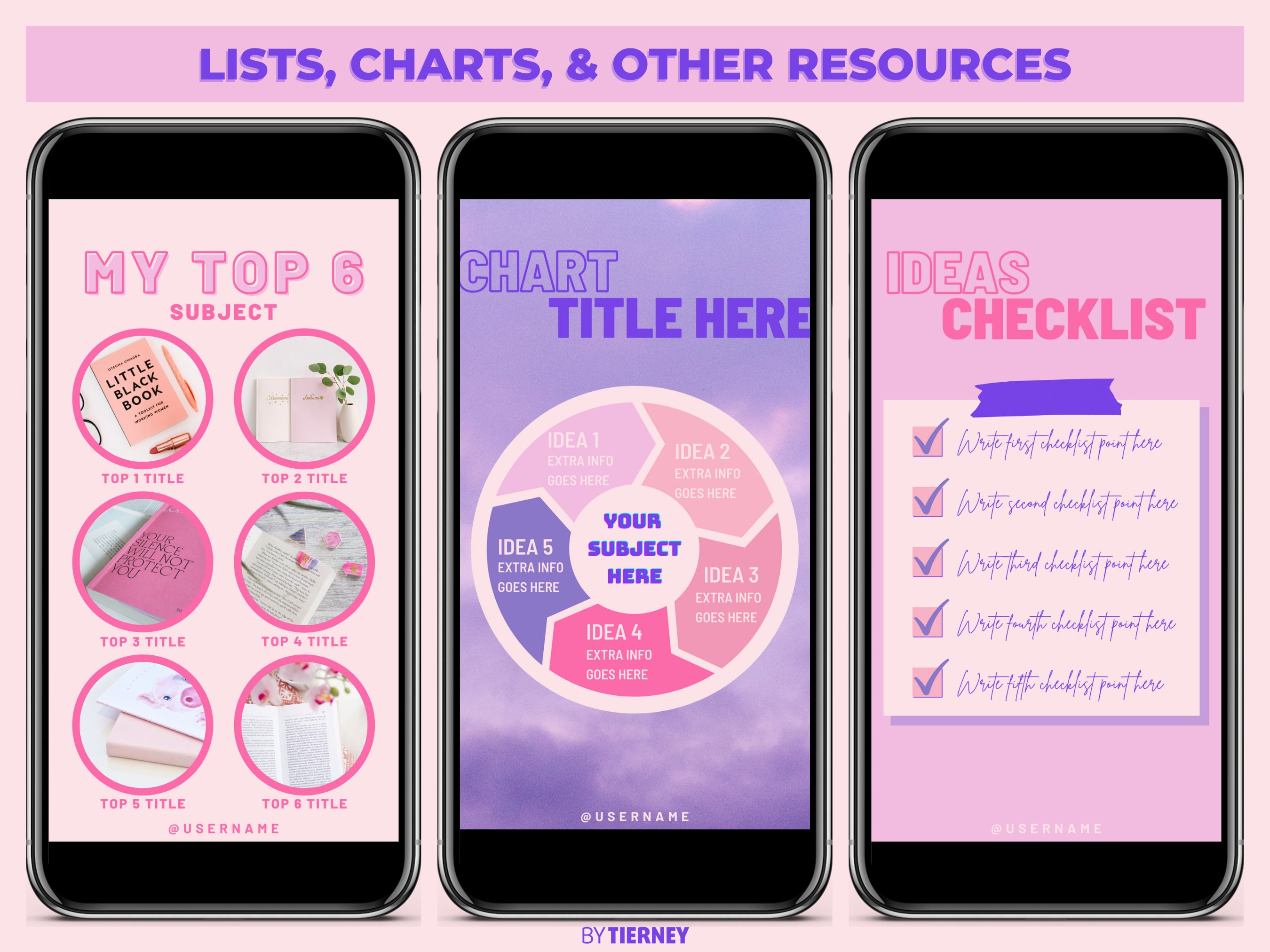 50 Pink & Purple Instagram Story Template Pack for Canva IG Template ...
