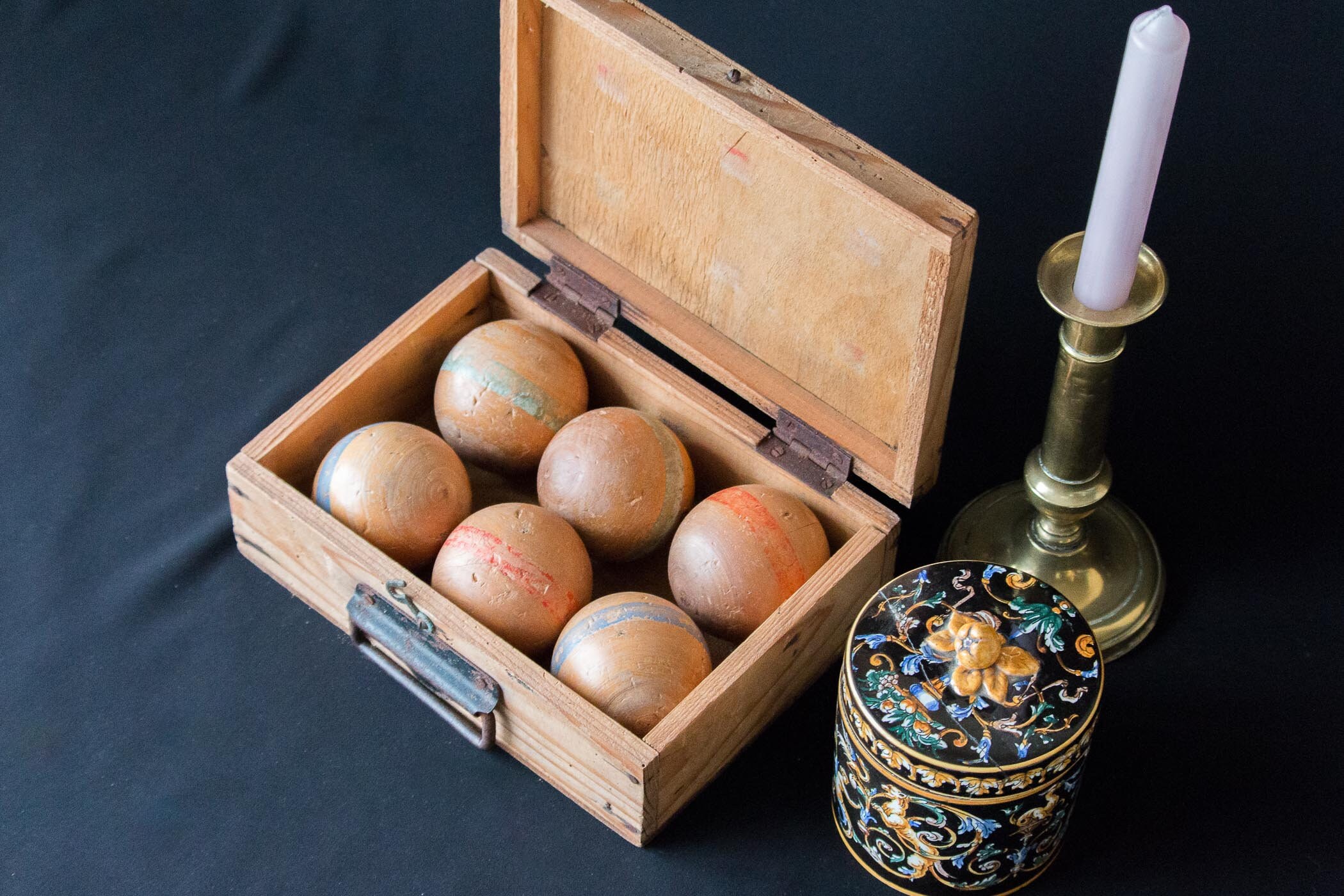 Antique Wooden Croquet Balls 6 Set: Traditional Games With Shabby ...