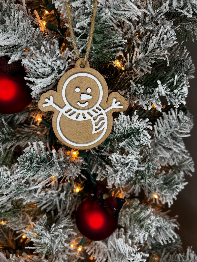 Gingerbread Christmas Ornament Set Gift Exchange Co-worker Secret Santa ...