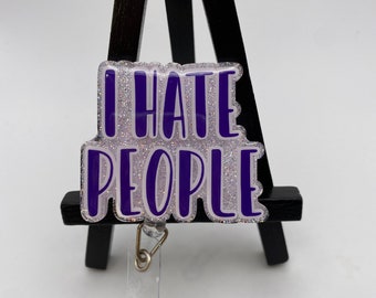I Hate People Badge | Etsy