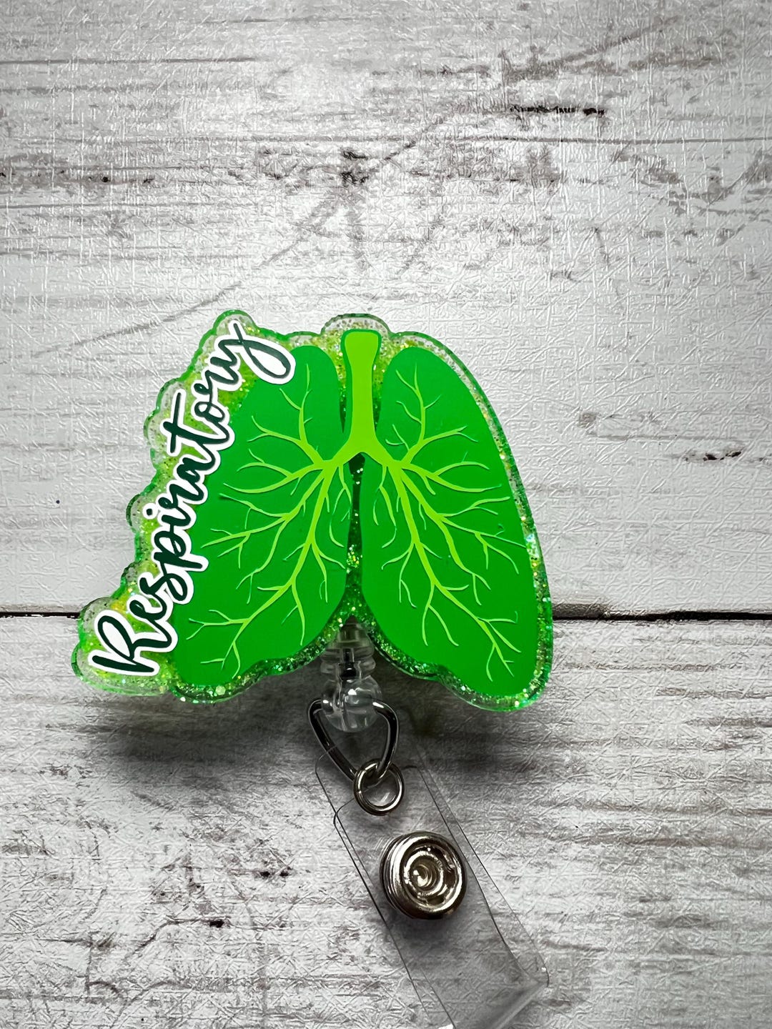 Badge Reel Respiratory Lungs ID Holder Retractable Nurse Healthcare ...