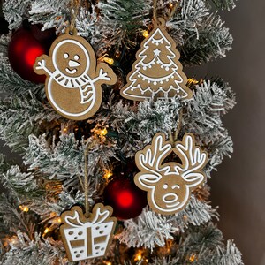 Gingerbread Christmas Ornament Set Gift Exchange Co-worker Secret Santa ...