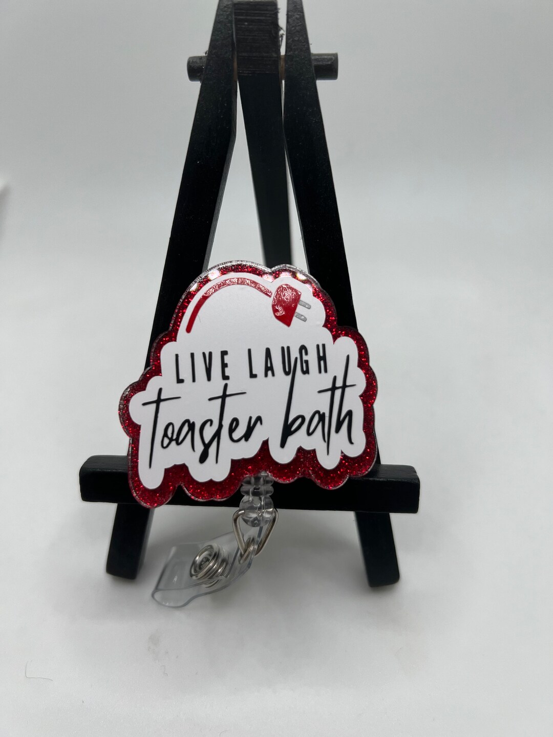 Live Laugh Toaster Bath, ID Holder,retractable, Nurse, Healthcare, Reel ...