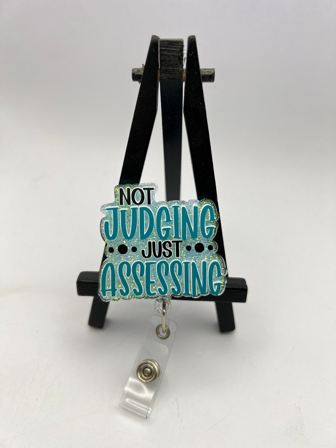 Badge Reel Not Judging Just Assessing ID Holder Retractable Nurse ...