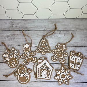 Gingerbread Christmas Ornament Set Gift Exchange Co-worker Secret Santa ...