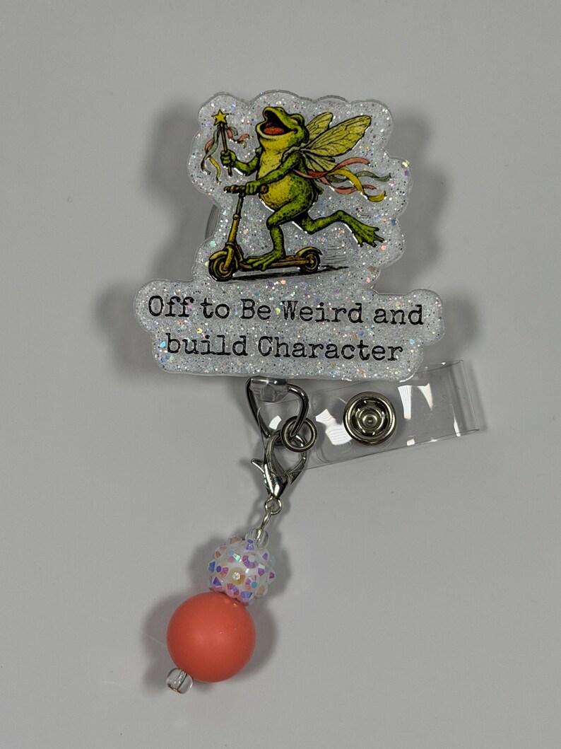 Off to Be Weird Funny Nurse Badge Reel, Sarcastic Badge Holder for Keys ...