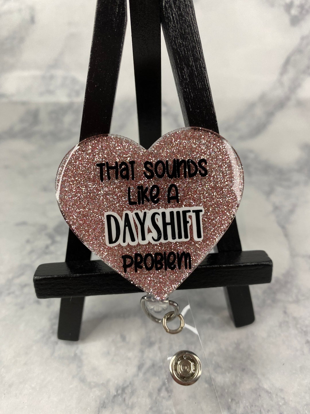 Sounds Like a Dayshift Problem • Nurse Badge Reel• Health Care Badge ...