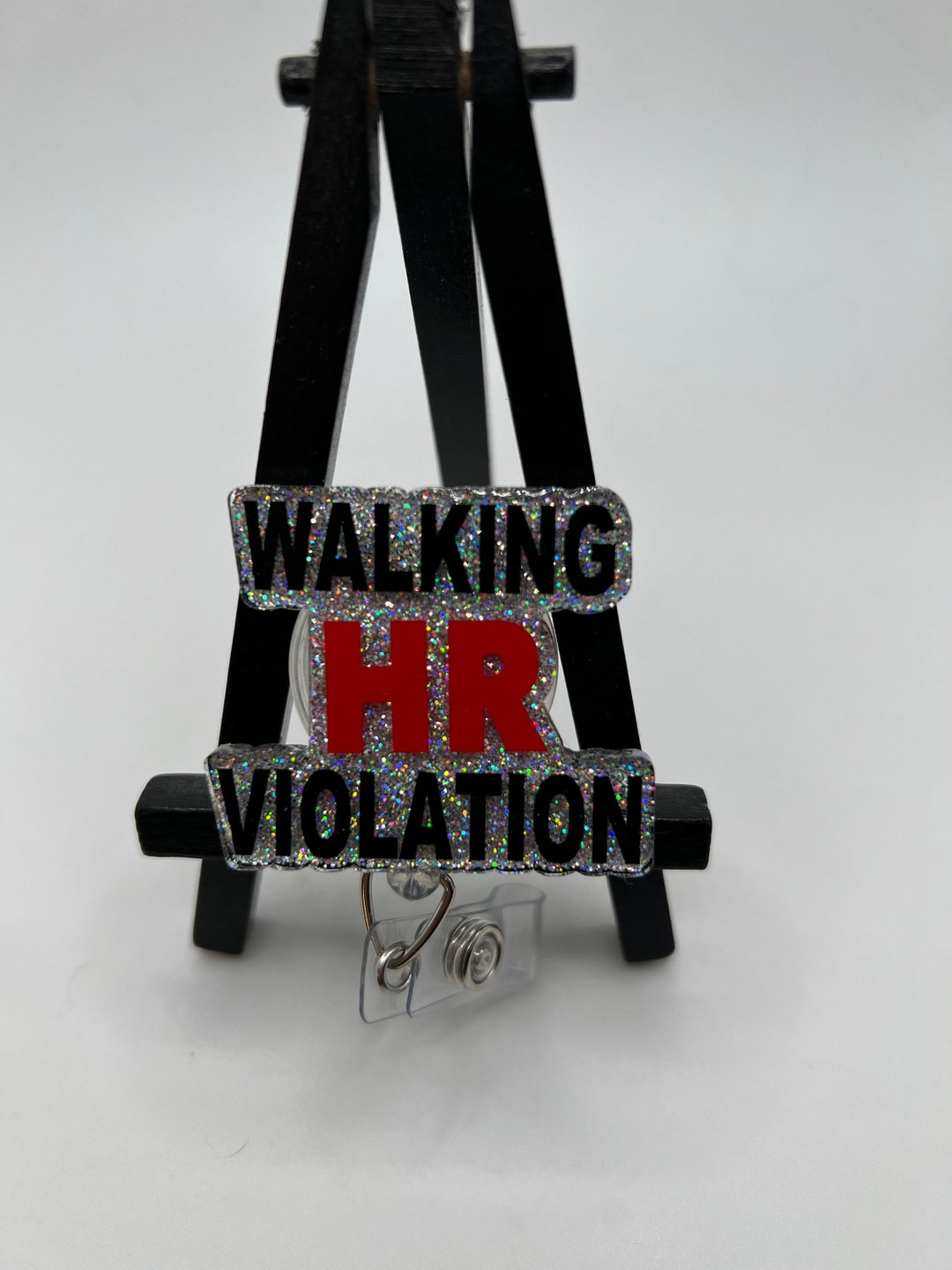 Badge Reel Walking HR Violation ID Holder Retractable Nurse Healthcare ...