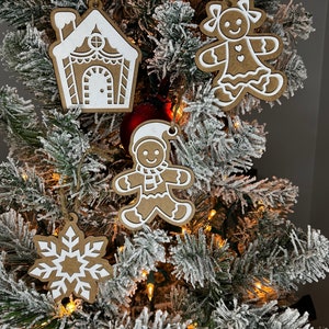 Gingerbread Christmas Ornament Set Gift Exchange Co-worker Secret Santa ...