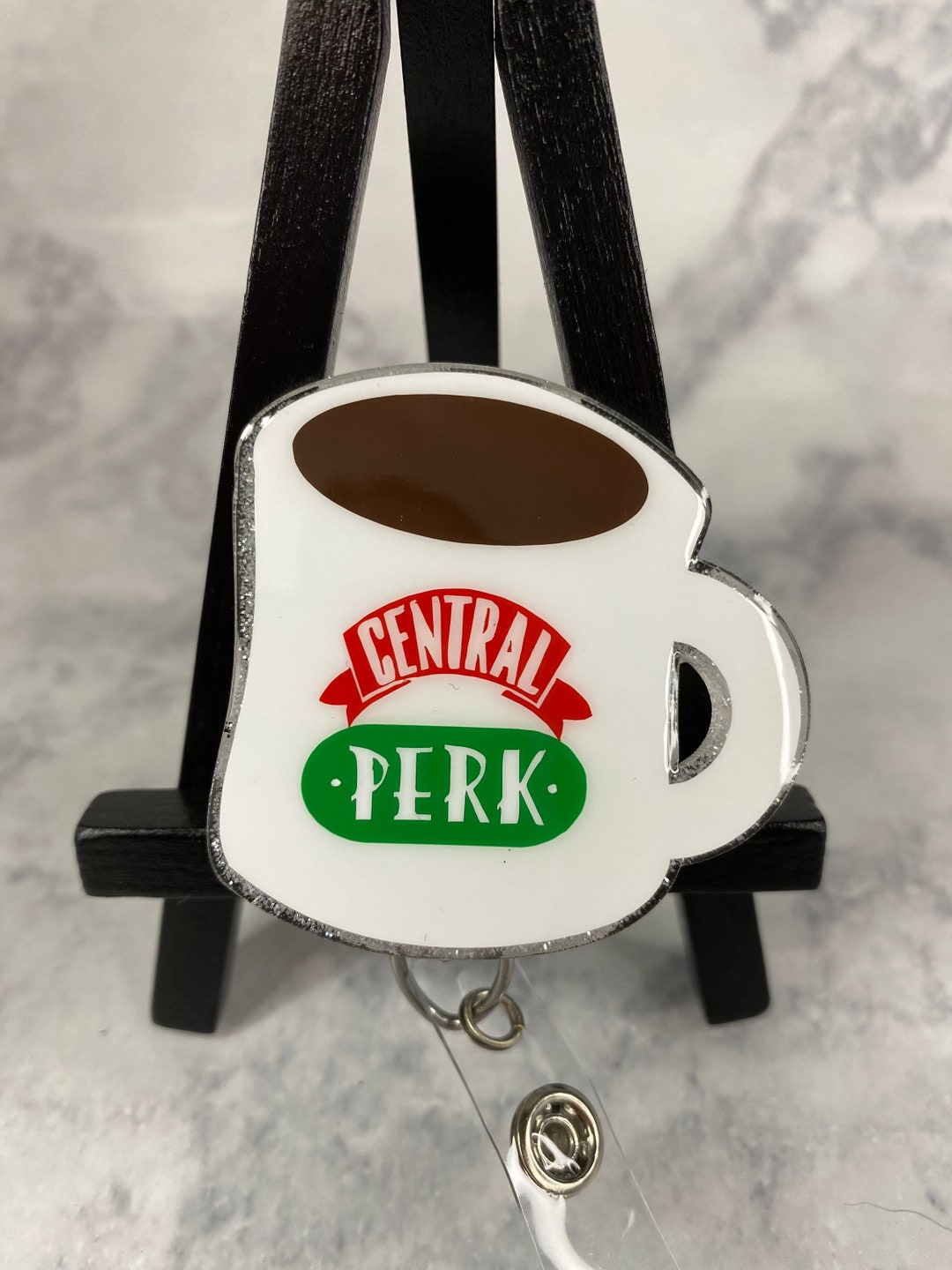 Central Perk Mug Badge Reel Nurse Health Care Medical Professional ...