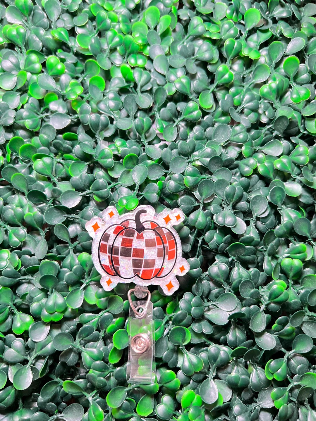Disco Pumpkins Nurse Badge Reel Health Care Medical Professional Funny ...