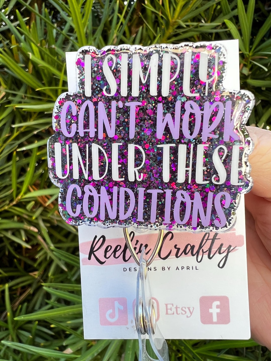 Badge Reel I Simply Can’t Work Under These Conditions ID Holder ...