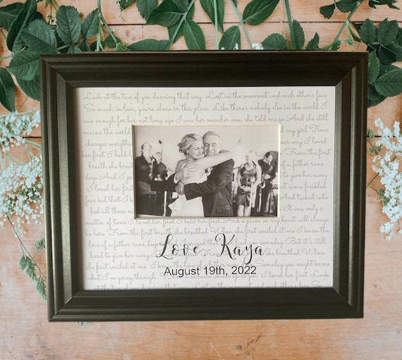 Custom Framed Song Lyrics & Photo Frame First Anniversary - Etsy