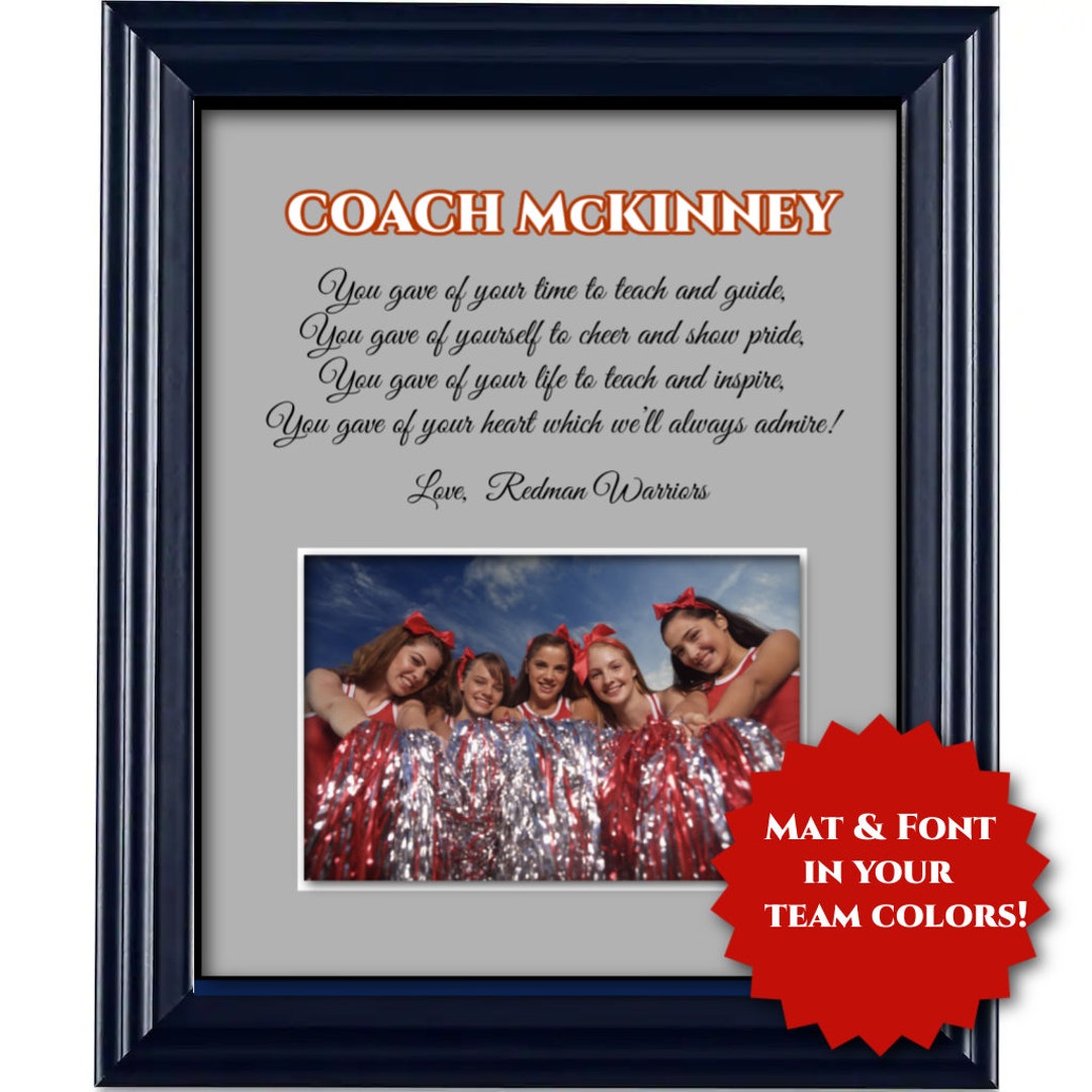Custom Personalized Cheer Cheerleader Coach Appreciation Gift ...