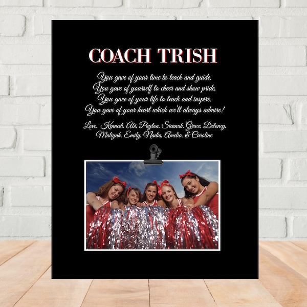 Cheer Coach Picture Frame - Etsy
